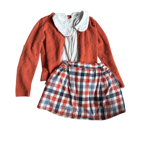 Max Studio | Matching Sets | Max Studio Kids Orange Cardigan And Plaid ...